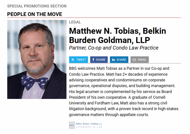 Matthew N. Tobias Featured in Crain's People on the Move - Belkin ...