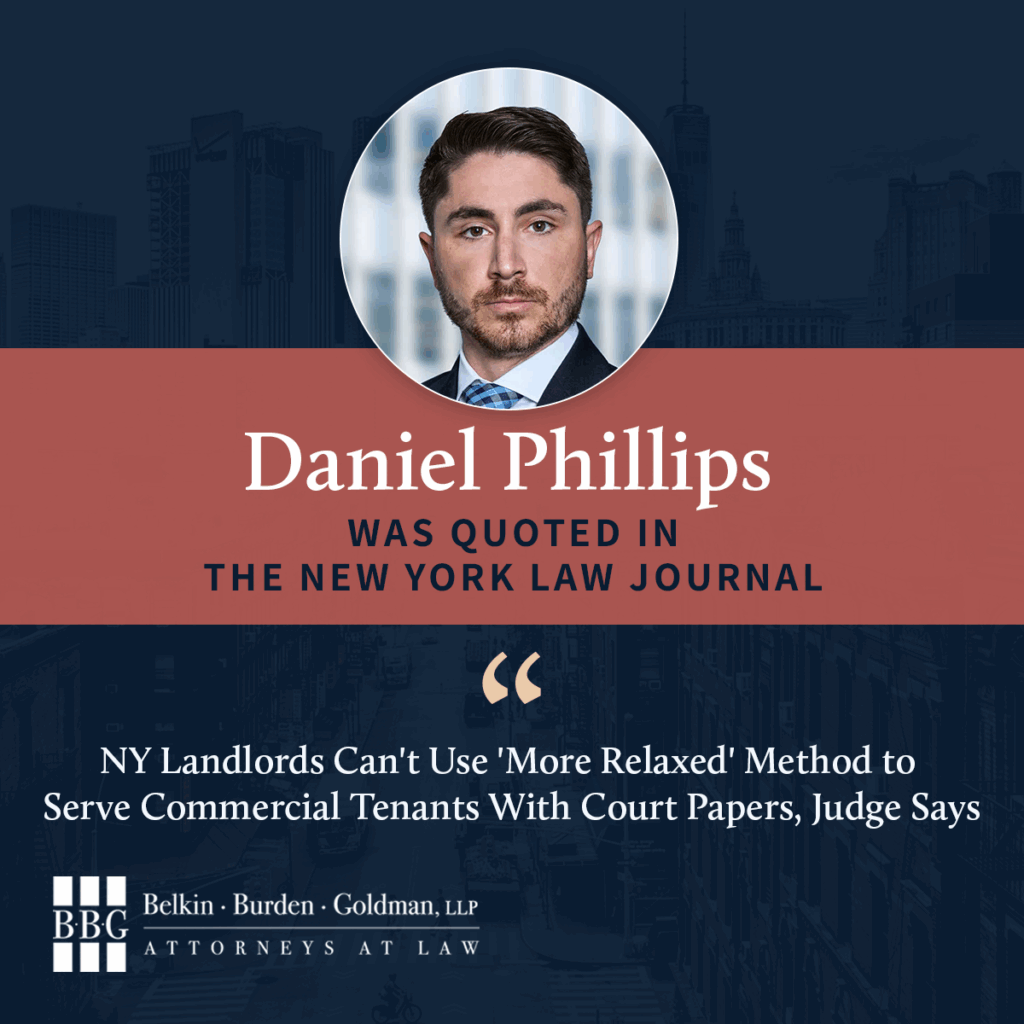 Daniel Phillips on NYC Civil Court Ruling: Service of Process for LLC ...